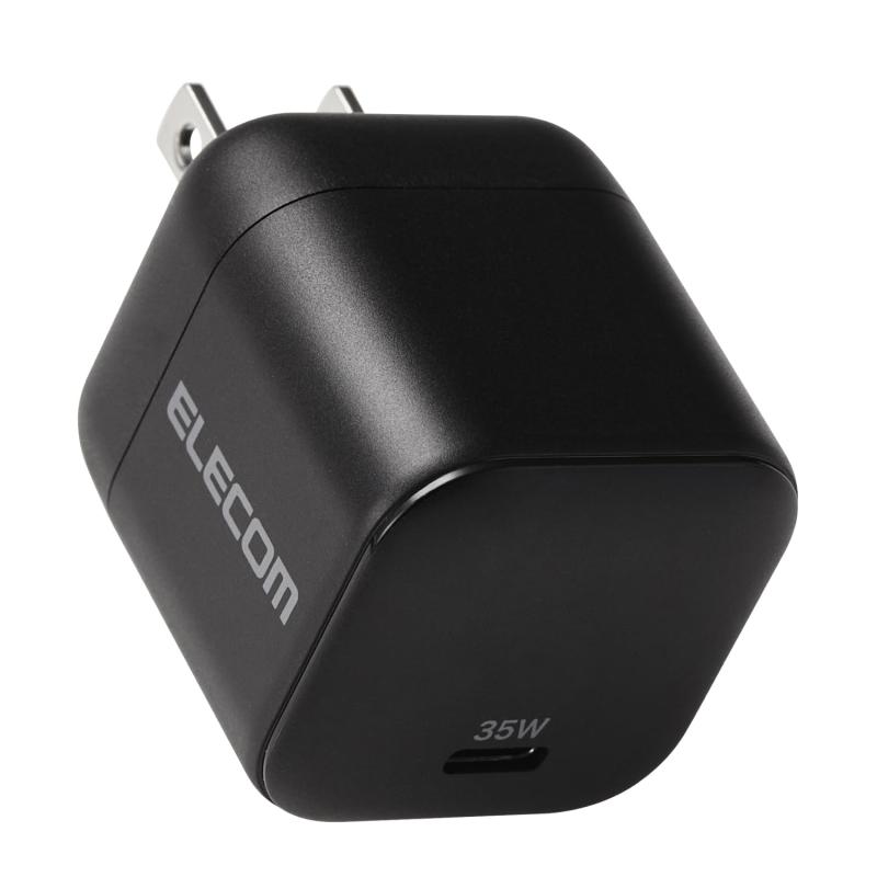 エレコム 充電器 35W Type-C 1ポート USB PD対応 スイング式プラグ GaN II PPS対応 ブラック EC-AC9235BK