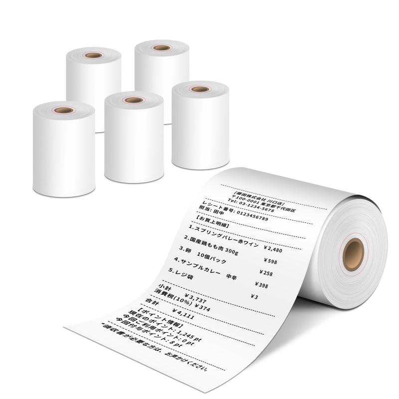 レジロール 感熱紙 ロール 58mm サーマルロール紙 レシートロール 58mm幅×40mm外径×12mm内径 感熱ロール紙