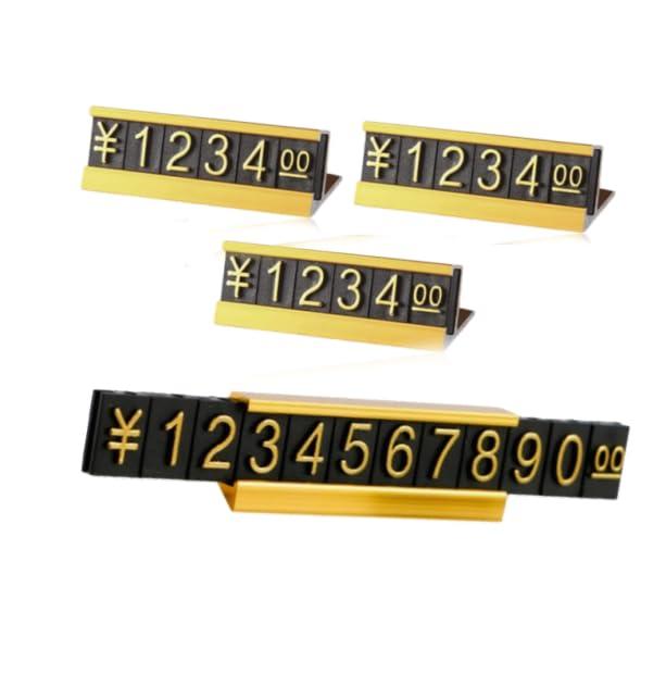 4点 お試し 値札 金属 価格 プライスタグ 価格表示 値段 表示 プライスカード 黒 ゴールド 商品を高級に【商品を高級に見せる】ありふれた商品を高級にしてくれるプライスカード(金属台+値札)。食品や時計、アクセサリー、雑貨、など展示する...