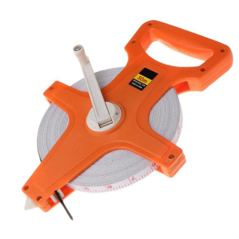 RYUBOF メジャー 50m 巻き尺 巻尺 tape measure 両面表示 軽量 コンパクト 建築 現場 陸上 グラウンド 計測 作業 メジャー【50mまで正確測定】50m巻き尺は陸上競技や建築現場など広いスペースで正確な距離を素早く...