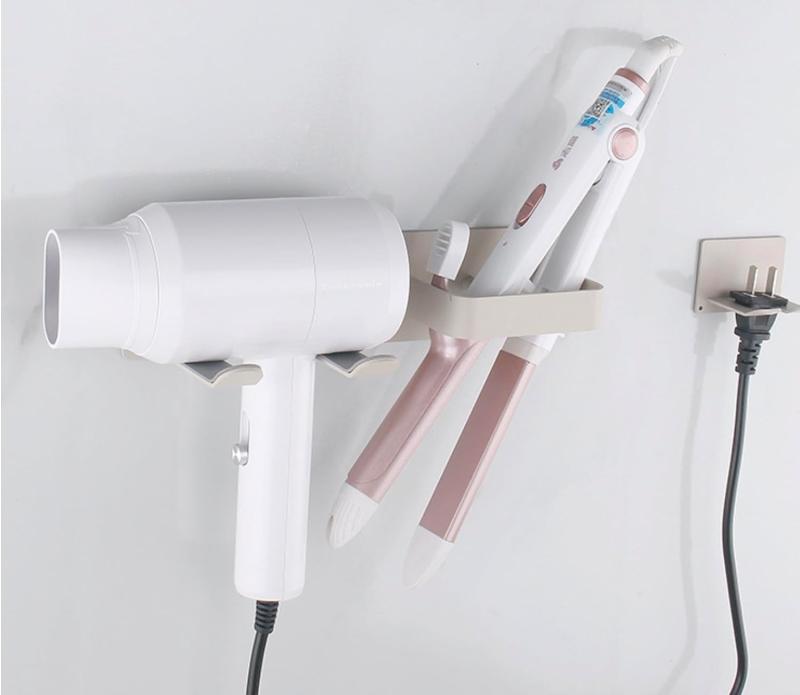 YUET Hair Dryer Holder, Hairdryer Station Accessories Wall Mounted, Straightener Holder, Bathroom Hair Styling Care Tool...