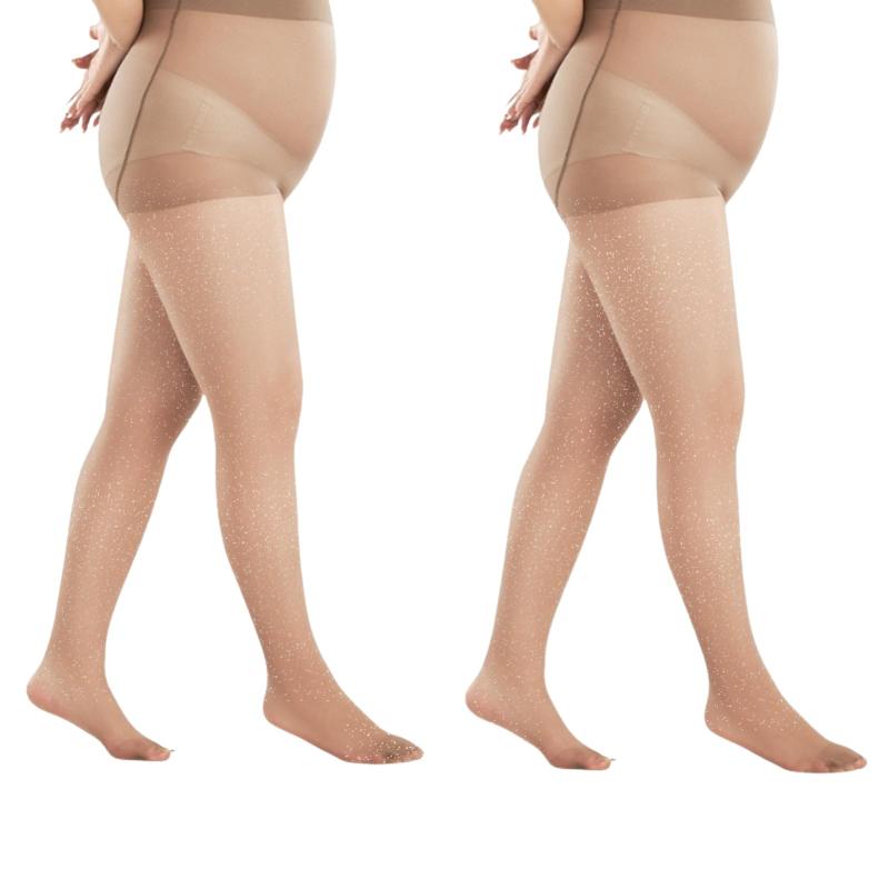 [Uccellino] キラキラ ゆったり ストッキング ラメ 大きいサイズ パーティー結婚式デート 大きめ プラスサイズ 2枚セット【キラキラゆったりストッキング】キラキラしたラメ感が最高にかわいいストッキングです。ぽっちゃり体型に対応す...