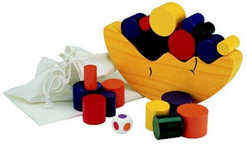森のあそびシリーズ お月さまバランスゲーム 天然木の積み木 おかたづけ収納袋付き本体サイズ : 18.5(W)×3.0(D)×9.0(H)cm男女共用対象年齢 : 3歳から