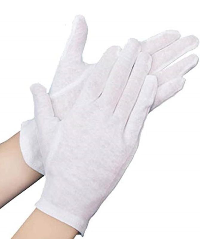 kaofish 手袋、白、綿100%、使い捨て、清潔、衛生的、快適、通気性、パッチなし、高弾力、滑らかな布手袋、ハンドケア、作業検査、掃除、家事に最適、乾燥肌に最適、フォーマルな場、15組100%天然綿 &amp; 肌に優しい快適さ： 10...