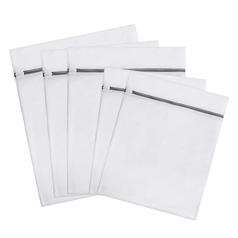 LIKENNY 洗濯ネットセット 強化 角型 丈夫 耐久性 細かい網目 セーター T-シャツ ブラジャーなど適用 耐久性アップファスナー 頑丈設計 型崩れ防止 ホワイト 衣類の型崩れ・ダメージ防止 乾燥【科学的な保護構造、衣類を丁寧に保護】...