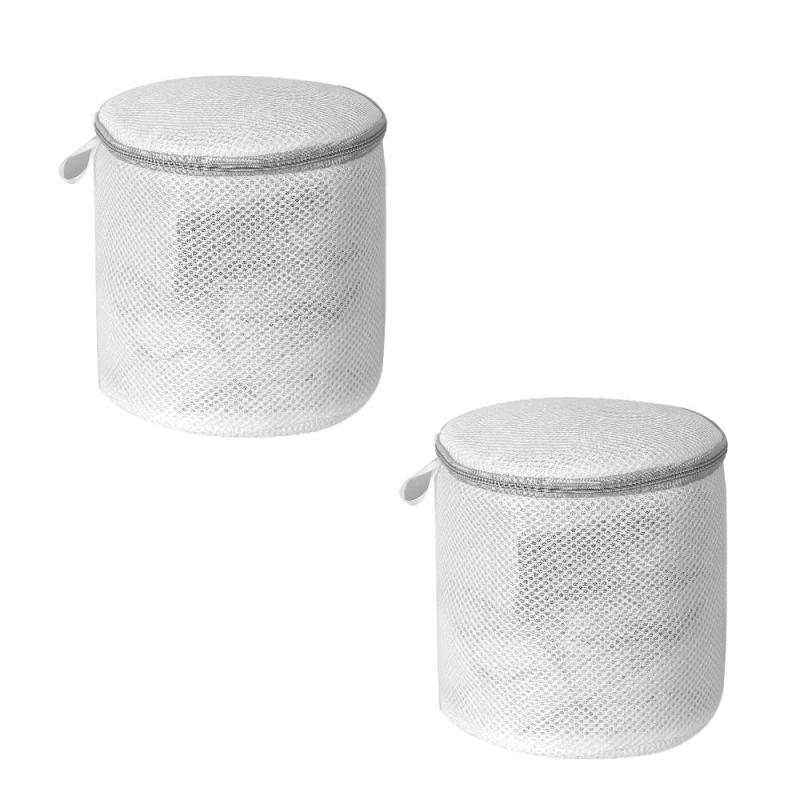 洗濯ネット ブラジャー用 ドーム型 ジッパー付き 下着専用 縦型デザイン タンブル乾燥対応 直径約17cm 高さ約15cm (円筒型ブラジャーネット)2枚セット1、[仕様】ブラジャー用ランドリーネット2枚、直径17cm、高さ15cm。2、[...