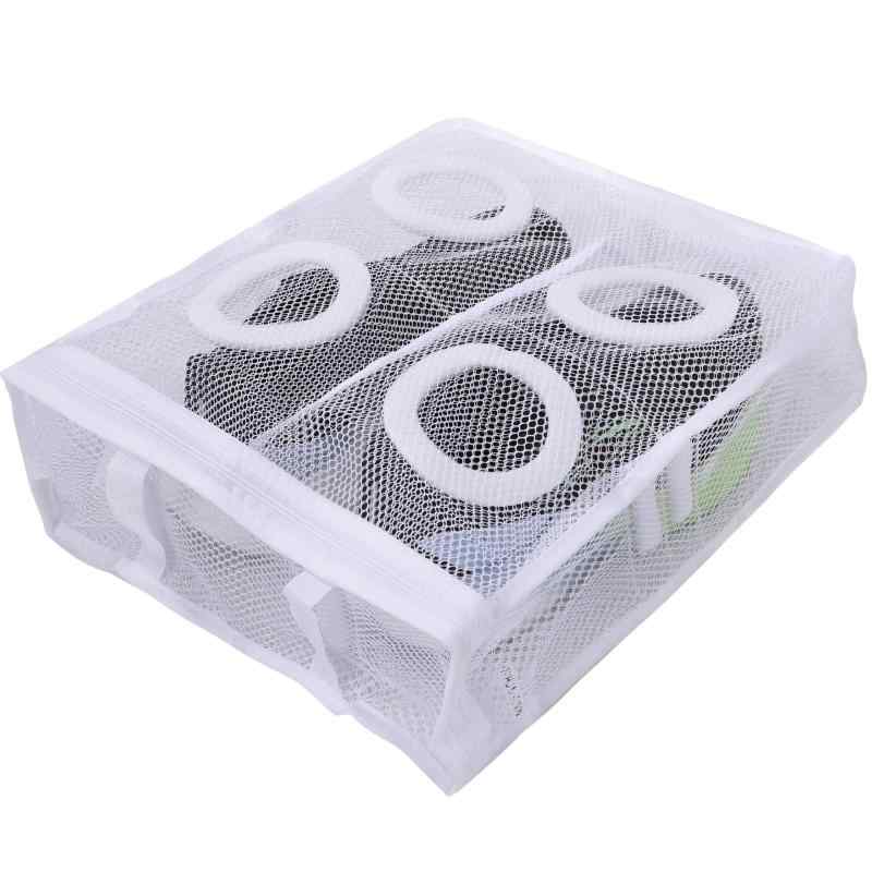 ISEFUJI 靴用洗濯ネット シューズランドリーネット 洗濯機で使える 干せる 衝撃吸収パッド付き 靴洗い スリッパ スニーカー 上履き 洗濯 30cmまで【家族みんなの靴がこれ1つでスッキリ】 30cmまで入る大容量設計で、子どもの上履...