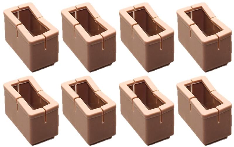 ASKRefine 椅子脚カバー 個セット 型mm×mm 茶 コーヒーブラウンカラー フェルト付き 椅子脚キャップ ガード 騒音 トラブル 防止 床傷防止底がフェルト生地で茶色のチェアソックスです。【素材】高品質のシリコンで作られており、耐...