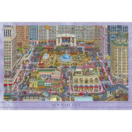 1000ピース ジグソーパズル 迷路探偵ピエール ニュー・メイズ・シティ (50x75cm) 10-1382究極の迷路&amp;絵探しパズル 海外で人気の迷路探偵ピエールが、ジグソーパズルで登場見ているだけで楽しい迷路パズル 迷路いっぱいの...
