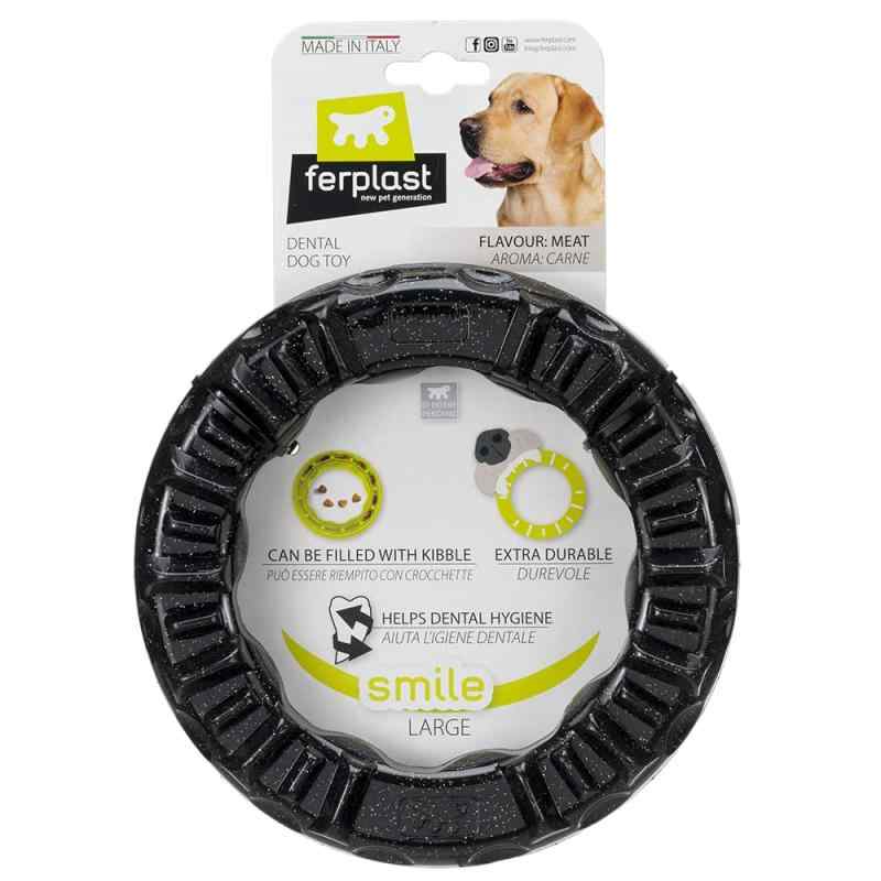 ファープラスト ドッグデンタルトイ スマイル L ブラック 犬 大型犬 おもちゃ トイ 玩具 デンタル 丈夫 壊れない タフ 破壊王 遊び ペット用品わんちゃん用デンタルTOY「スマイル」楽しく遊びながら歯のケアをすることができます。 「投...