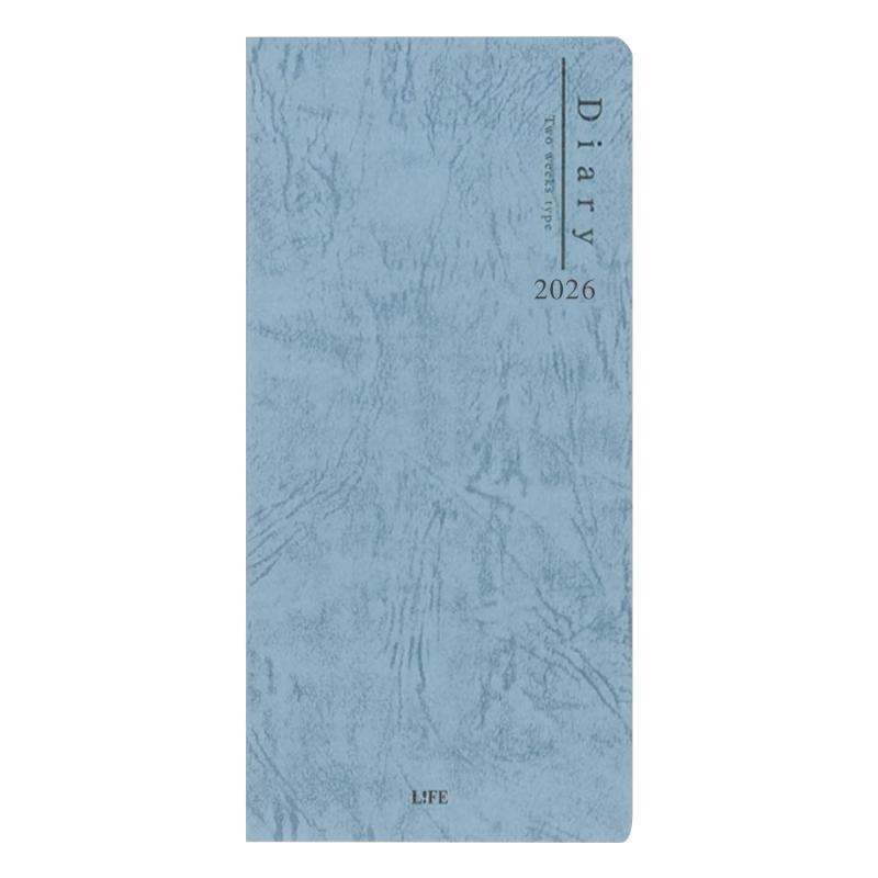 ライフ 手帳 リフィル 2026年 マンスリー 日記手帳 青 D67SB (2026年 1月始まり)【サイズ】H167×W80mm【表紙素材】紙【仕様】見開き2週間タイプの日付入り手帳【生産国】日本・手に収まりやすく、ポケットに入れやすいス...