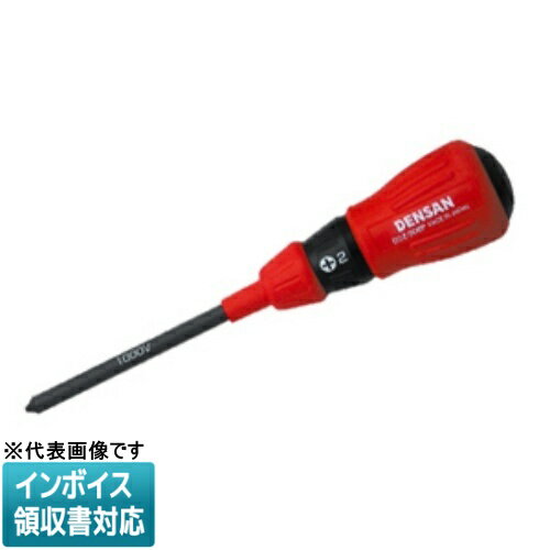 電気・通信設備工事等の作業に！●耐電圧　1000V●マグネット入●短絡（ショート）防止●安全性・耐久性の二重被覆●すべりにくく疲れにくいクッショングリップ●（+）#2×100mm・本体サイズ・質量：40mm×196mm×40mm・103g●...