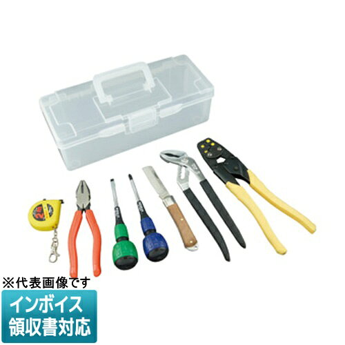 1種・2種 技能試験に必要な工具をワンセット [キットD]●携帯便利なキャリングケース●セット内容（各1個）・成型カバー付ペンチ NP-175・圧着工具（VAスリーブ用） DC-17A・ウォーターポンププライヤ・お-らくドライバー（+） D...