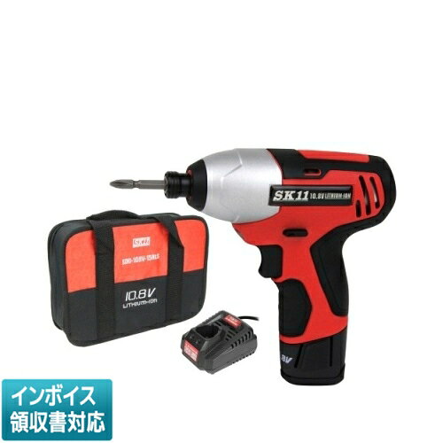SID-108V-15RLS10．8VインパクトDV回転+打撃で、軽快なネジ・ボルト・ナットの締め付け作業ができます木工18mmまでの穴あけや90mm長までのネジ、ボルト、ナットの締付、緩め作業人間工学に基づく操作性、作業性を重視したデザイ...
