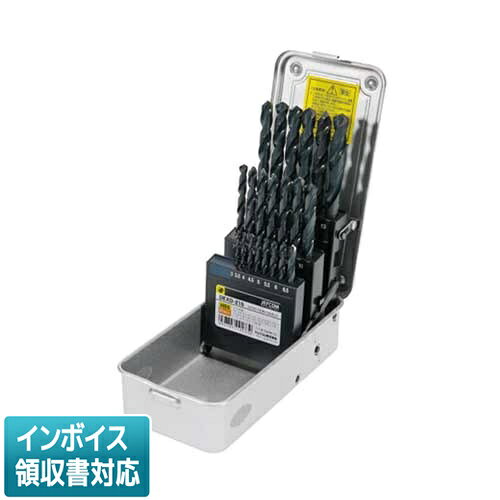 ●ハイス鋼　高速度鋼　HSS●耐摩耗性、高温、硬さに優れる●鉄鋼、軽合金、ステンレス鋼等に●スチールケース付●丸シャンク●回転用●セット内容(21サイズ・各1本)・3.0, 3.5, 4.0, 4.5, 5.0, 5.5, 6.0, 6.5...