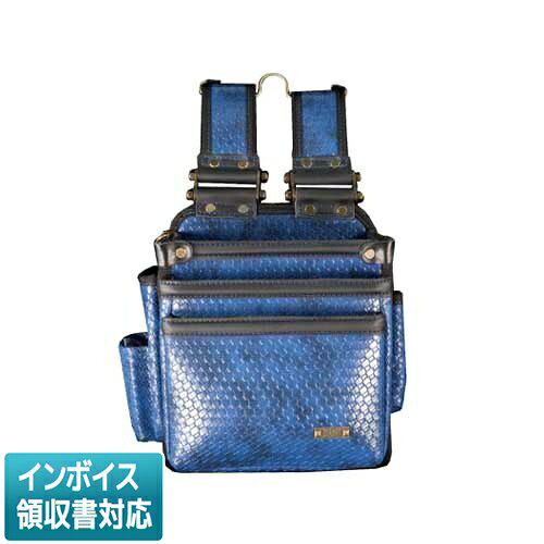 ●腰袋3段●カラー：Azure(アズール)●優れた撥水性・生地に撥水性に優れたPVC●釘抜けしにくい・内側に高密度EVAを採用●【独自設計】工具が出し入れしやすい垂直立ち上げ・型くずれしにくい設計・開口部ワイドでスムーズ収納●便利に使える2...