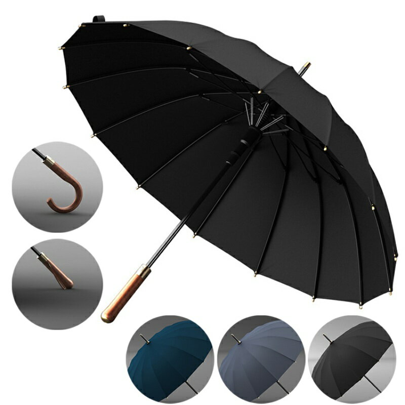雨の日が楽しくなるマルチ機能 (1)豪雨でも安心ビッグサイズ (2)ワンタッチオープン (3)晴雨兼用 (4)テフロン撥水加工 (5)風に強い親骨とフレームの安心構造
