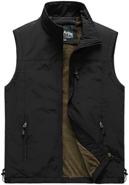 【優れた防寒性と防風性】高品質な起毛素材が冷え込みから身体を守り、冬の屋外でも暖かさをキープ。立ち襟デザインとドローコード付きの裾で、寒風の侵入を防ぎます。 【防風・撥水の多機能ベスト】表地は撥水・防風・通気性に優れたナイロン素材。裏地には...