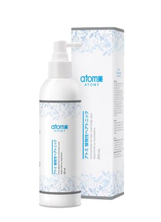 商品名 アトミ 植物性ヘアトニック 内容量 200mL 主要成分 クサスギカズラ根エキス、ヨロイグサ根エキス、クリサンテ ムムシビリクムエキス、センキュウエキス、ハクセン根エキ ス、タカサブロウエキス、マグワ樹皮エキス、ツルドクダミ 根エキ...