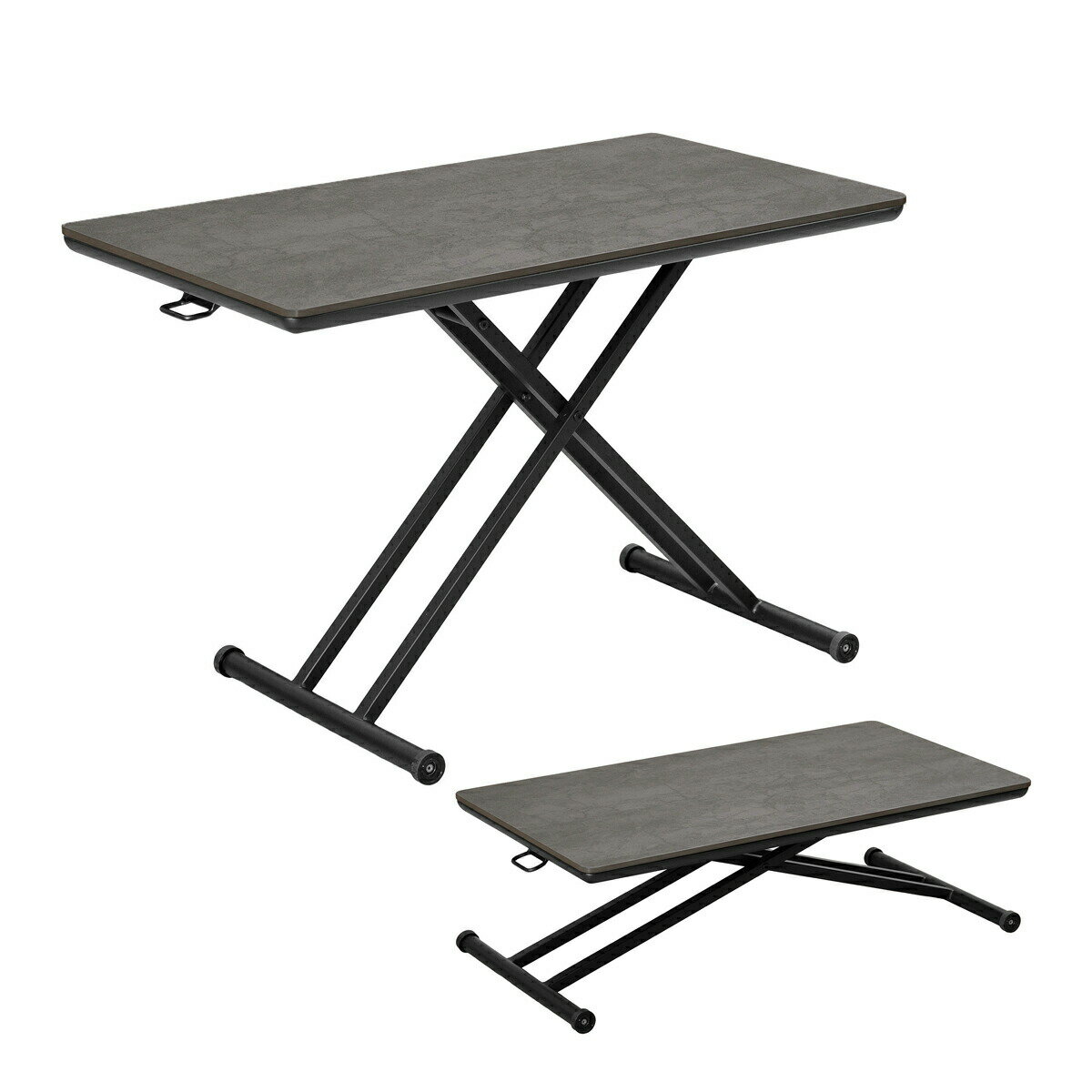 送料等 ※北海道・沖縄は送料無料の対象外となります。 主な特徴 高さ調節が可能なリフティングテーブルです。 お好みの高さでお使いいただける為、座卓やデスクなど様々な用途で使用いただけます。 天板には熱・キズ・汚れ・水に強いセラミック天板を採...