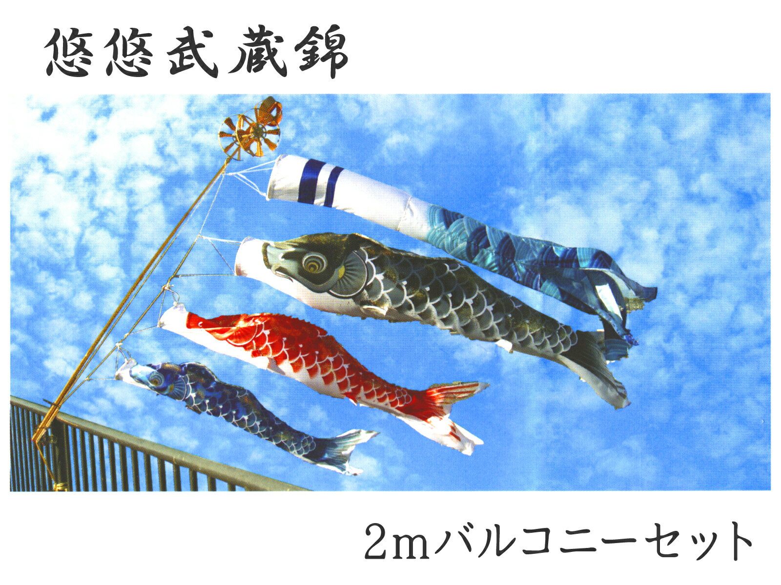 送料 （ただし本州以外の地域は送料サイズA、離島・遠隔地は別途別途お見積もりとなります） 主な特長 ポリエステル生地100%、サテン織の美しい輝きが空を泳ぎます。 また、撥水加工されているため、雨水をはじきます。 吹き流し紋入れ(両面)：税...