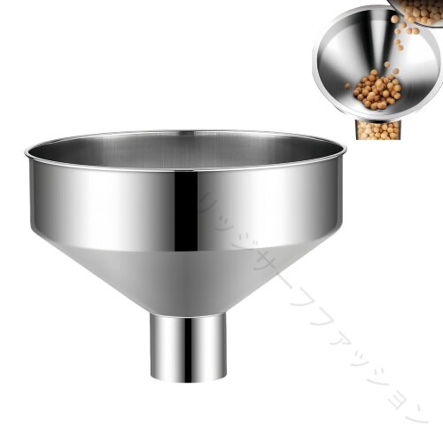 漏斗 ステンレス鋼 大口径漏斗 濾過器 広口ファンネル フィルター 注ぎ込む用具 収納が簡単 調理器具 液体や粉末移送用 家庭キッチン用 (24-4.2cm)【304 ステンレス】食品級 304 ステンレス製で、耐食性に優れ、清掃が簡単です...