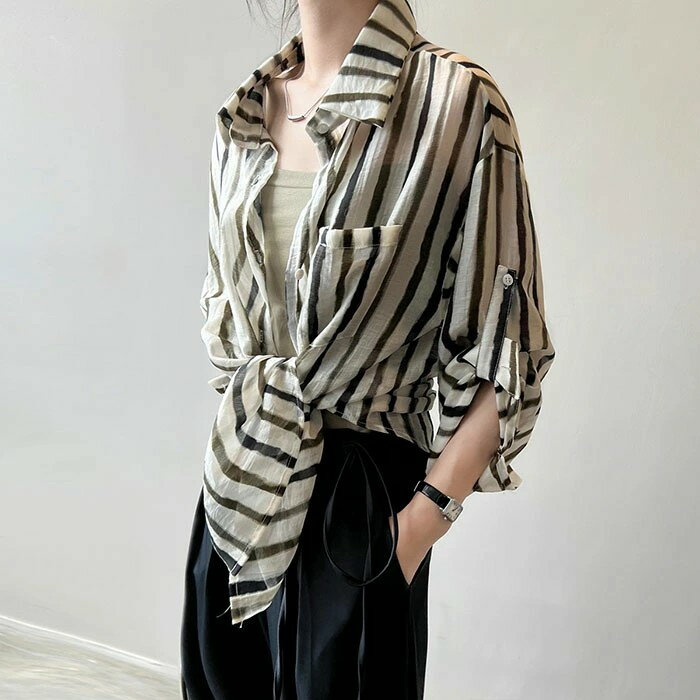 ▲商品内容：シャツ ▲素材：レーヨン ▲サイズ： 【M】：身丈 65/75cm、バスト 110cm、肩幅 52cm 【L】：身丈 66/76cm、バスト 114cm、肩幅 53cm ▲お手入れについて： ・ご着用いただく前に、一度洗濯してく...