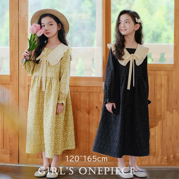 .ワンピース 女の子 ガールズ キッズ 子供服 ジュニア 長袖 は 春 秋 に ぴったり の フォーマル 洋服 です。七五三 や 入学式、卒園式、卒業式、結婚式、発表会 など 様々 な 場面 で 活躍 し、普段着 や 通園、通学、誕生日 の...
