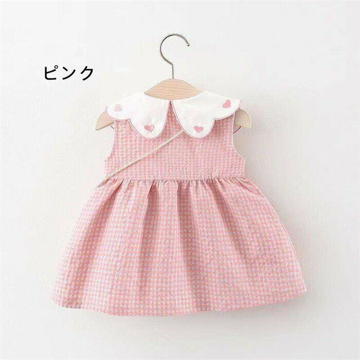 ベビー ワンピース ノースリーブ ベビー服 赤ちゃん 子供服 キッズ 夏 幼児 女の子 オシャレ かわいい チェック柄 丸首 クルーネック 丸襟 フォーマル 子ども服 サマー 袖なし ワンピ 新生児 おしゃれ カジュアル 100日祝い 誕生...