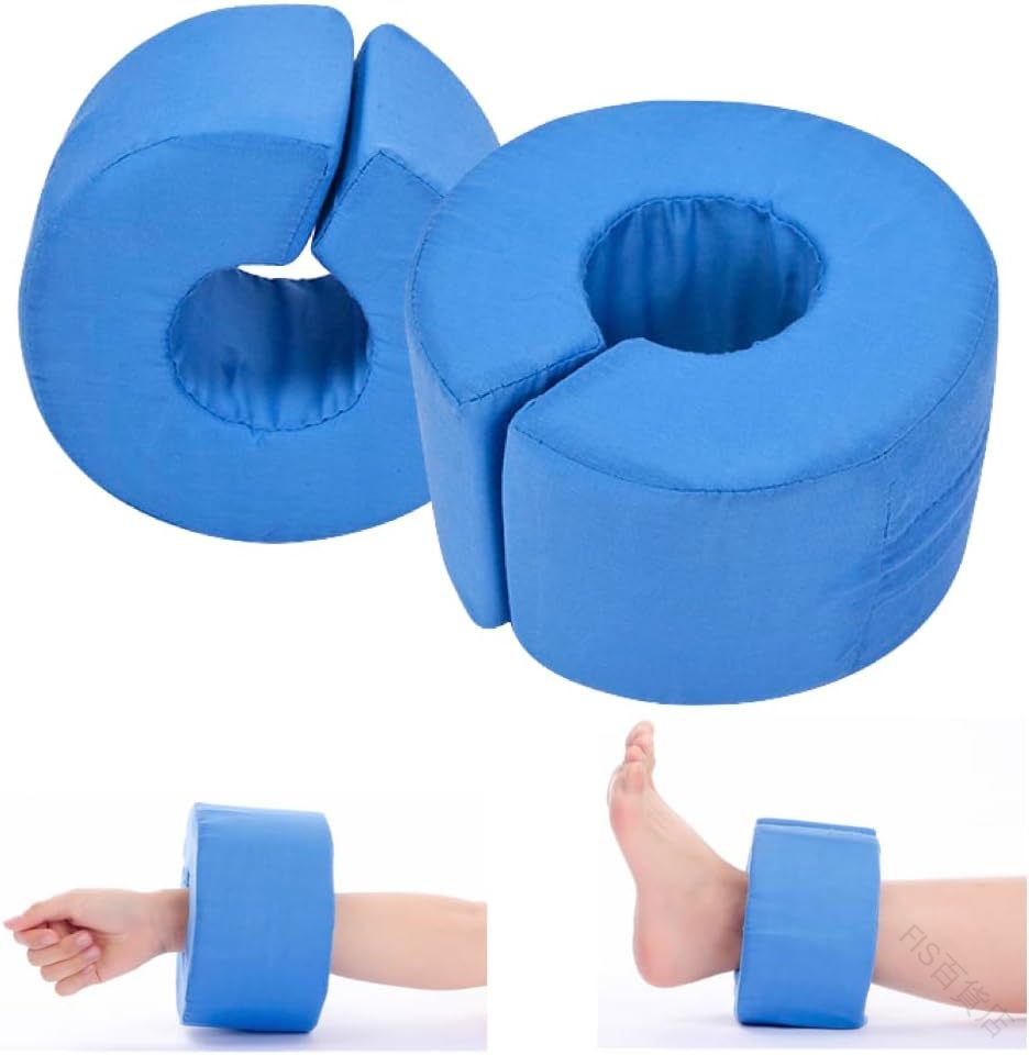 【床ずれ防止】C型タイプの介護用クッションです。手首や足首に巻きつけることで体圧を分散でき、床ずれを防ぎます。クッションをはめるだけで簡単に装着できます。【しっかり体を支える】高密度ウレタン素材を使用し、しっかり体を支えます。【洗濯して綺麗...