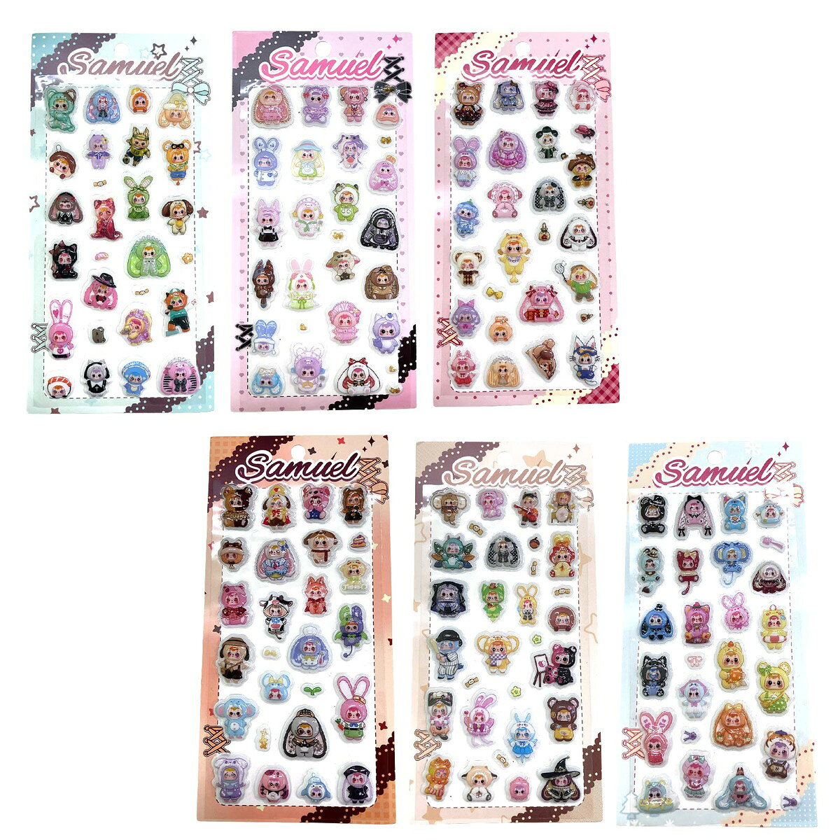 ●パッケージサイズ：10.0×20.5cm●重量：12g●パッケージタイプ：個包装●製品素材：PVC●生産地：中国●注意書き：モニター発色の具合により、実物とは色合いが異なる場合がございます。かわいいSamuelたちのぷっくりシールです！パ...