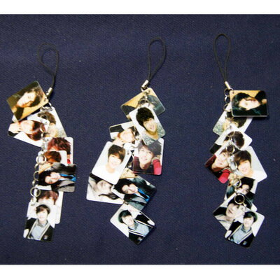 カード1枚の大きさ：2.3cm×3cm カードの表裏に写真が印刷されており、 数珠繋ぎされた写真を見ると、それはもうストラップとしては圧巻です。 種類が多数のため、ご選択できませんので、ご了承下さい。　