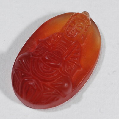 大きさ：高さ約22ミリ　幅約14ミリ 材質：メノウ 上部にひもを通せる穴があります。 観察することに自在だとされる菩薩。般若心経にも読まれ、「空（くう）」を説く。衆生の求めに応じて千手観音、十一面観音など様々に変化し、どんな時代のどんな状況...