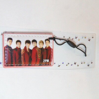 【材質＝ビニール製＋裏面＝布地・韓国製】 カバン・キーケース・携帯電話等にお付け下さい 【サイズ】：大きさ：3×5センチ 手作業にて製作しておりますので ミシン目の多少のズレ・擦傷等はご了承下さい　