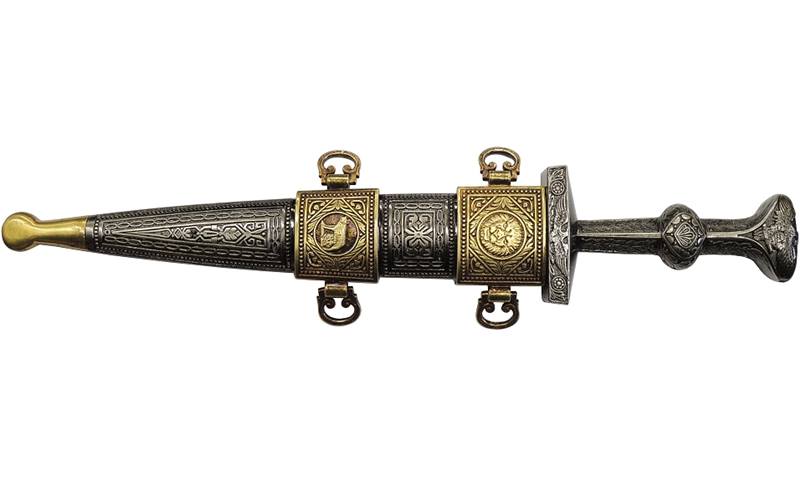 DENIX デニックス 4101/NQ ローマ、シーザダガー イタリア BC1世紀 41cm 1030g 生産国 スペイン 西洋剣レプリカ ※レプリカ模造刀剣ですので、刃はついておりません。 ローマ時代、ユリウス・カエサル時代の短剣。 紀元...