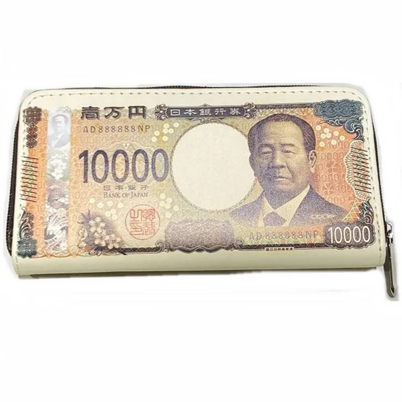 渋沢栄一 壱万円紙幣 モチーフ 長財布 チャック付き長財布 Wallet 大きさ：長さ19cm×高さ10cm×厚み2cm 新一万円札をモチーフにデザインした、遊び心あふれる長財布 表面には、生涯に約500もの企業の設立などに関わったといわれ...