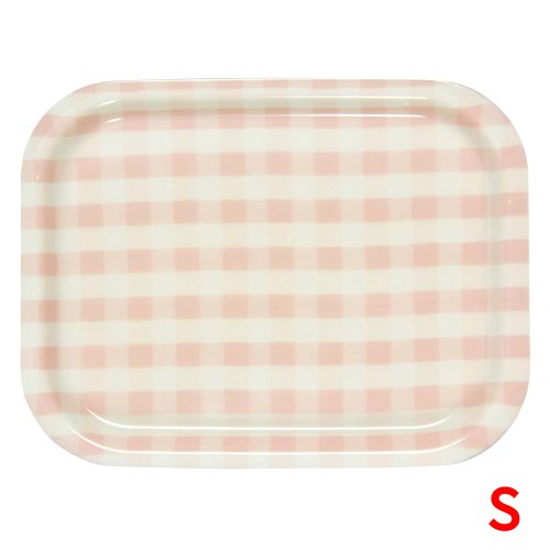 商品情報商品コード：aa1-1109220商品名：Rトレー ミルキーチェック(S)ピンク(ノンスリップ加工)寸法：幅270奥行200高さ15お届け数(合計)：1[特記事項]耐熱温度：110℃材質・素材：ポリエステル樹脂・ウレタン塗装配送料に...