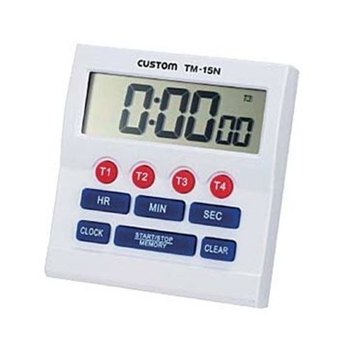 商品情報商品名：デジタルタイマー 100時間計 TM-15N寸法：幅80mm×奥行80mm×高さ25mmお届け数（合計）：1電源：LR-44(1.5V)ボタン電池1個商品コード：aa1-1114101特記事項：カウント時間:最大/99時間5...