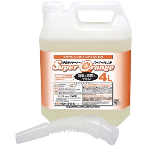 商品情報商品名：多目的洗剤 スーパーオレンジ 4L送料区分：小物送料お届け数（合計）：1商品コード：aa1-0824510特記事項：アルカリ性配送料について【ご注意】画面上の色はブラウザやご使用のパソコンの設定により実物と異なる場合があります。