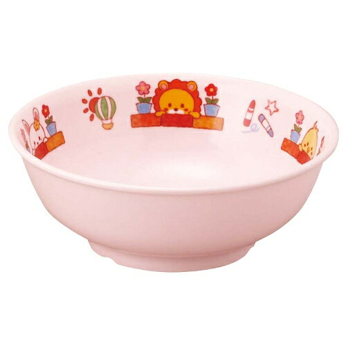 ■商品説明■商品名：メラミン子供食器 みんなともだち。丼 YMD-1 ピンクメーカー品番：1026740お届け数：1外寸(mm)：φ158×59重量：149g材質：メラミン洗浄機：○消毒保管庫：○製造生産国製造物を生産した国：国産外装(外箱...