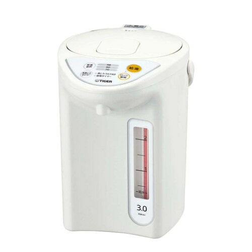 ■商品説明■商品名：タイガー マイコン電動ポット PDR-G401(W)メーカー品番：7438733お届け数：1外寸(mm)：280×212×H344重量：2.3kg容量：4L材質：中ビン:ステンレス消費電力：湯沸かし時:700W電源：○ブ...
