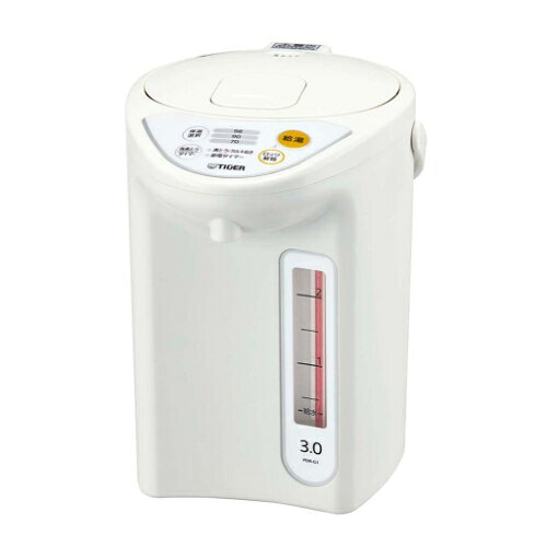 ■商品説明■商品名：タイガー マイコン電動ポット PDR-G221(W)メーカー品番：8353533お届け数：1外寸(mm)：280×212×H254重量：2kg容量：2.2L材質：中ビン:ステンレス消費電力：湯沸かし時:700W電源：○ブ...