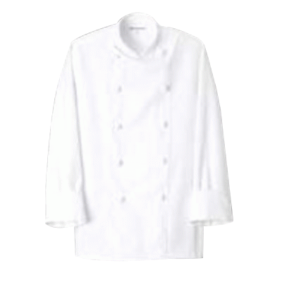 商品情報商品番号：4673230商品名：コックコート(男女兼用) AA490-0 ホワイト LLメーカー：EBMサイズ/内容量/重量：その他：肩巾：48cm、胸囲：118cm、着丈：76cm、袖丈：60cmツイル(綿100%)ツイル(ポリエ...