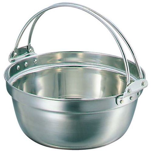 商品情報商品名：SW 18-8 吊付 料理鍋 48cmメーカー型番：0141000JANコード：4562171640158入り数：1サイズ(外形寸法mm)：φ490サイズ(内形寸法mm)：48cm 深さ：210重量：3.6kg材質：18-8...