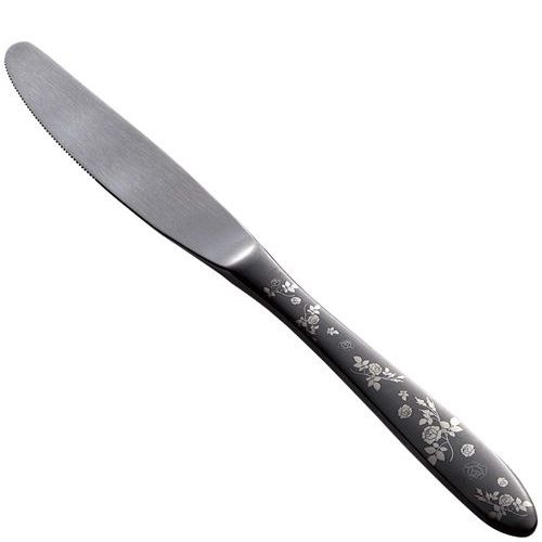 商品情報商品名：ステン シーク 黒酸化発色 ローズ デザートナイフ(共柄)鋸刃メーカー型番：2175700JANコード：4573329035603入り数：1サイズ(外寸mm)：全長：218サイズ(内寸mm)：-重量：-材質：ステンレス表面加...