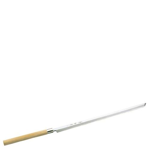 商品情報商品名：兼松作 日本鋼 マグロ切庖丁 60cmメーカー型番：0583600JANコード：4548170010512入り数：1サイズ(外寸mm)：940サイズ(内寸mm)：-重量：820g材質：安来鋼3号刃渡り：60cm商品について●...