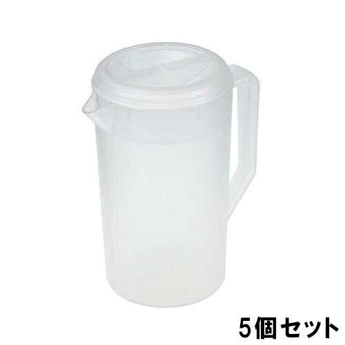 商品情報商品番号：6319900商品名：ウォーターピッチャー 抗菌剤入 クリア EBMメーカー：EBMお届け数：5寸法/容量/重量：幅190×高さ225(mm) / 容量：2.3L / 重量：-その他：上面の径：130(mm)材質：ポリカー...