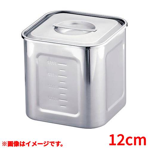 商品情報商品名：UK 18-8 HACCP 深型角キッチンポット(目盛付) 12cmメーカー型番：1560120JANコード：4520785100758入り数：1サイズ(外形寸法mm)：-サイズ(内形寸法mm)：120 深さ：120重量：-...