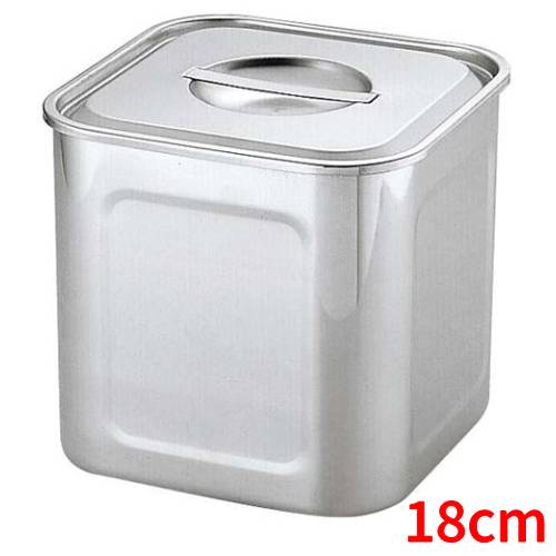 商品情報商品名：UK 18-8 HACCP 深型角キッチンポット(目盛付) 18cmメーカー型番：1560160JANコード：4520785100796入り数：1サイズ(外形寸法mm)：-サイズ(内形寸法mm)：180 深さ：180重量：-...