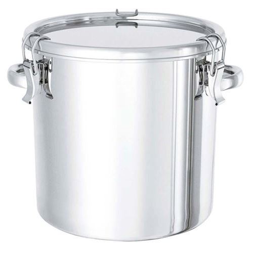 商品情報商品名：18-8 テーパー付 密閉容器(キャッチクリップ式)手付 TP－CTH 24cmメーカー型番：0051500JANコード：4560132182204入り数：1サイズ(外形寸法mm)：H255(蓋含む)サイズ(内形寸法mm)：...